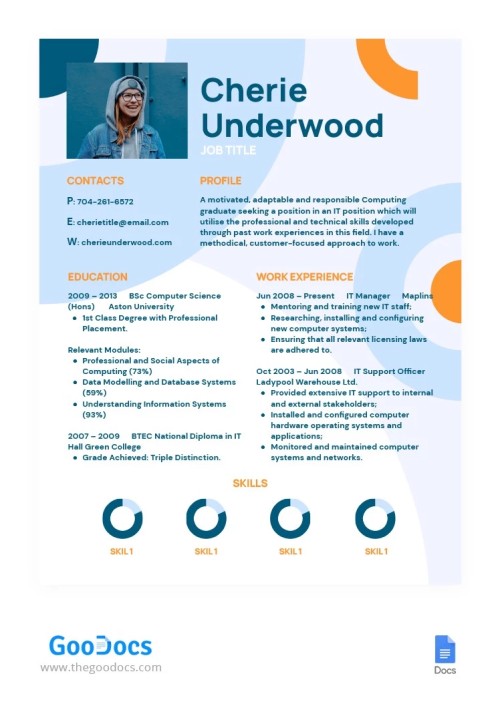 Make the best possible resume with templates in Google Docs. Create a ...