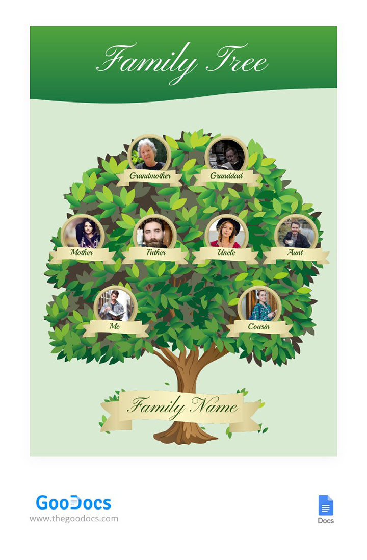 20+ Free Family Tree Templates in Google Docs and Word | 4Templates.com