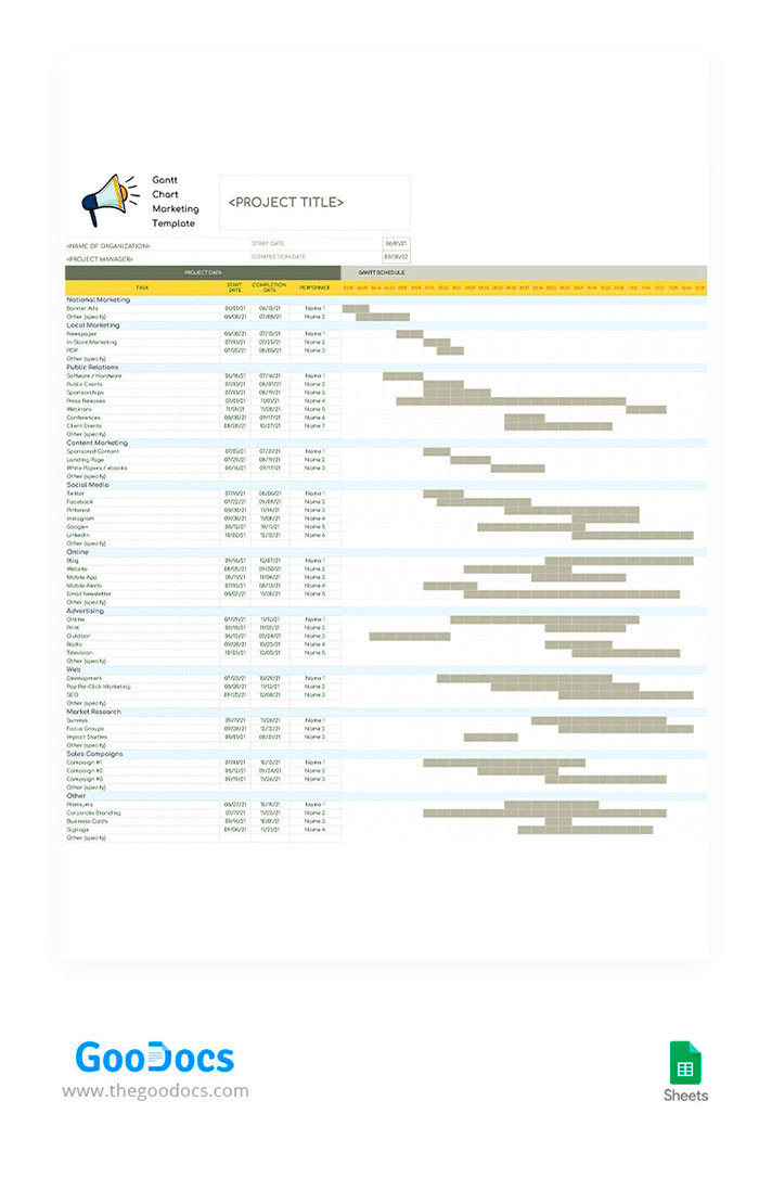25+ Free Project Management Template in Google Sheets| 4Templates.com