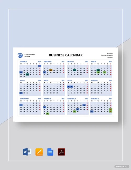 30+ Beautiful Calendar Templates in Google Docs | 4Templates.com