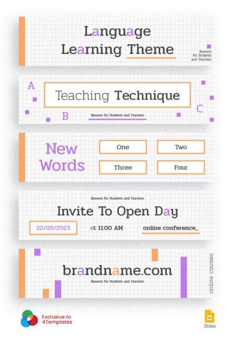 30+ Collection of Free Google Slides Classroom Banner and Header ...