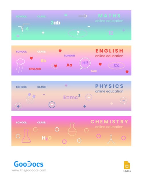 30+ Collection of Free Google Slides Classroom Banner and Header ...