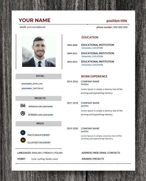 30 Free Editable Google Docs CV and Resume Templates for Teachers and ...